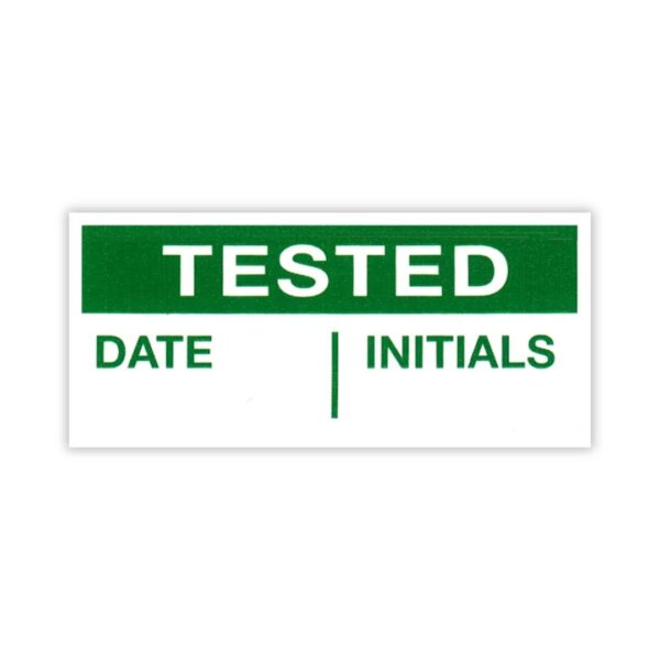 PAT Test Labels "TESTED" - EWS