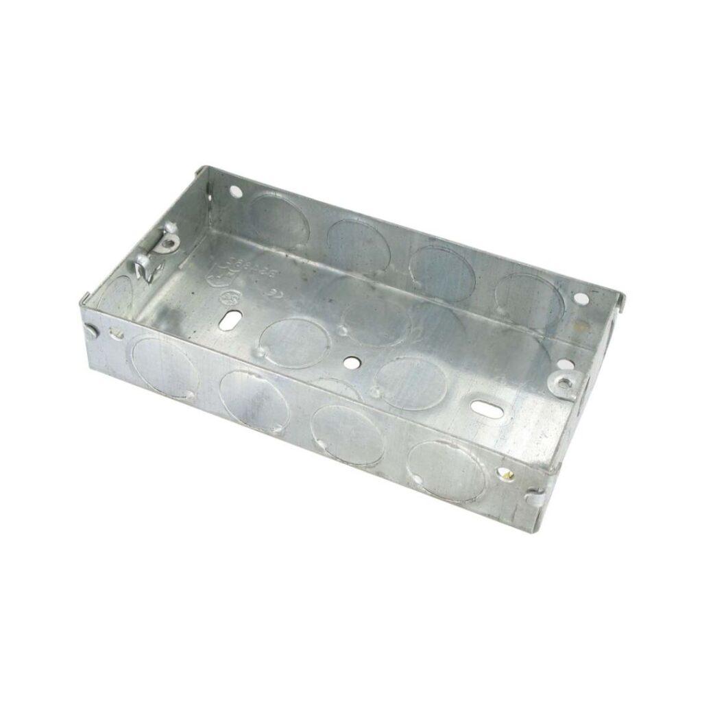 2 GANG STEEL SWITCH & SOCKET BOX - EWS